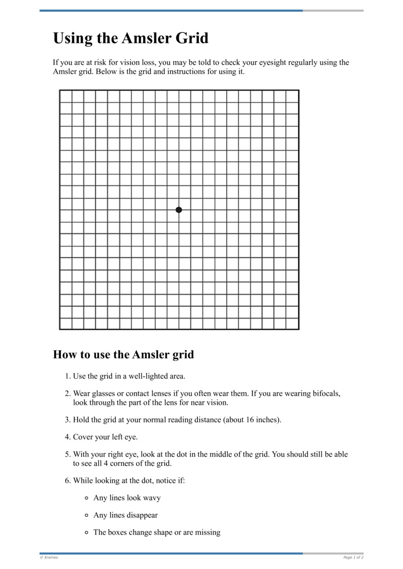 Text - Using the Amsler Grid - HealthClips Online