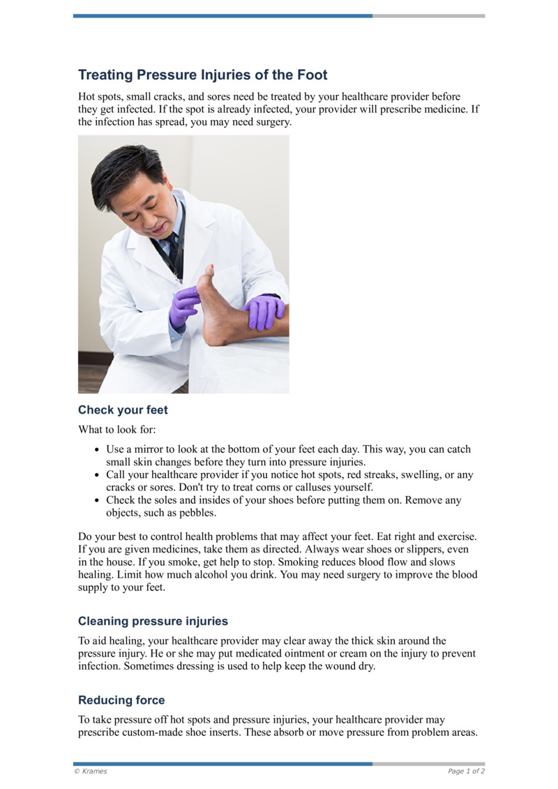 PDF - Treating Pressure Injuries of the Foot - HealthClips Online