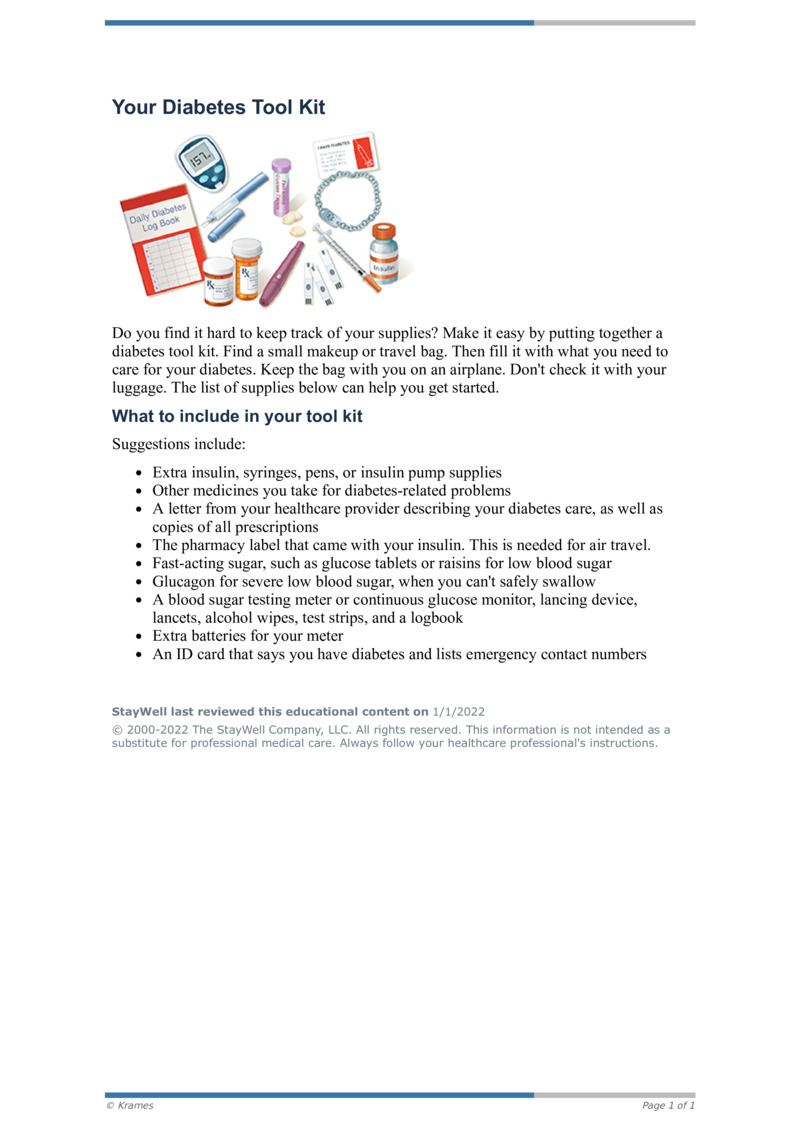 PDF - Your Diabetes Toolkit - HealthClips Online