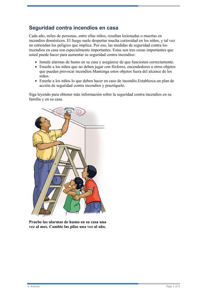 PDF - Seguridad contra incendios en casa - HealthClips Online