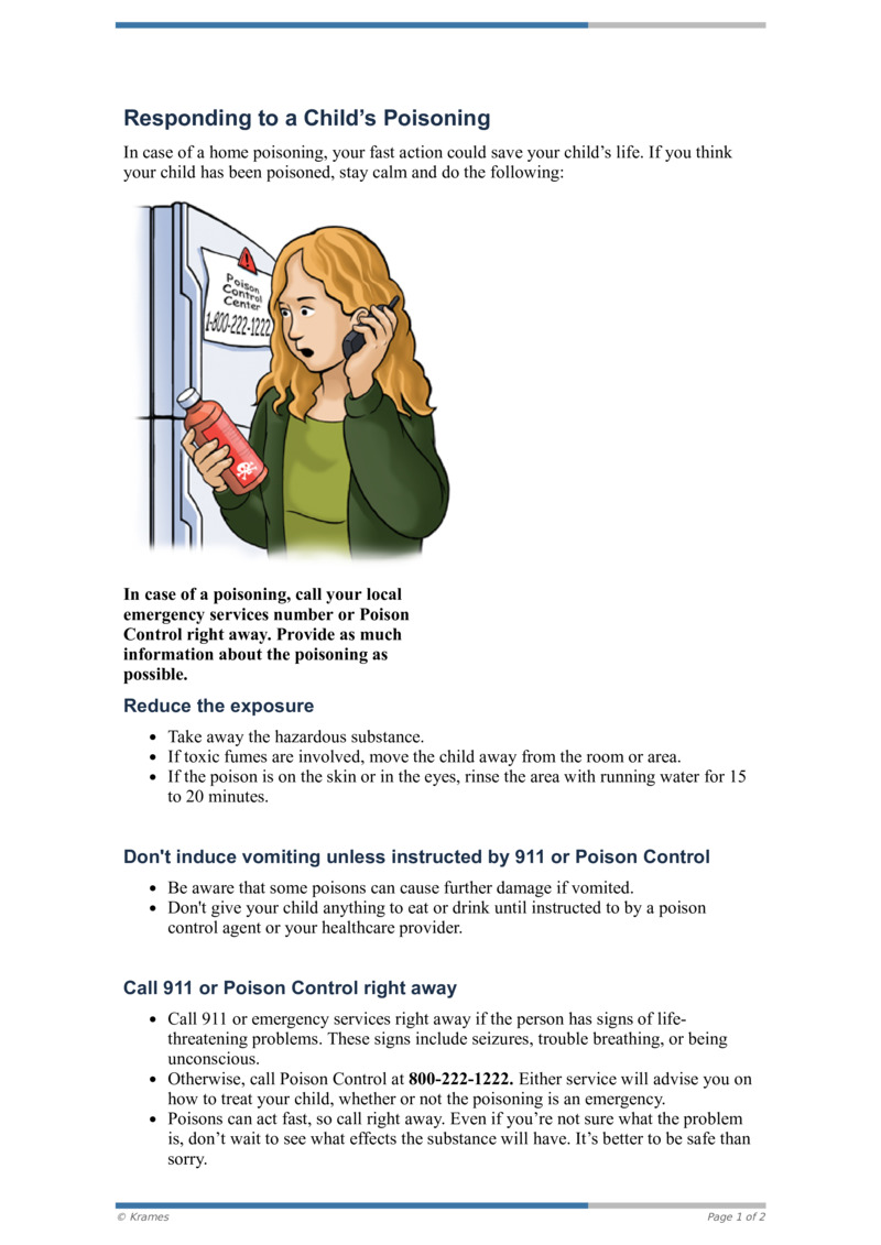 PDF - Responding to a Child's Poisoning - HealthClips Online