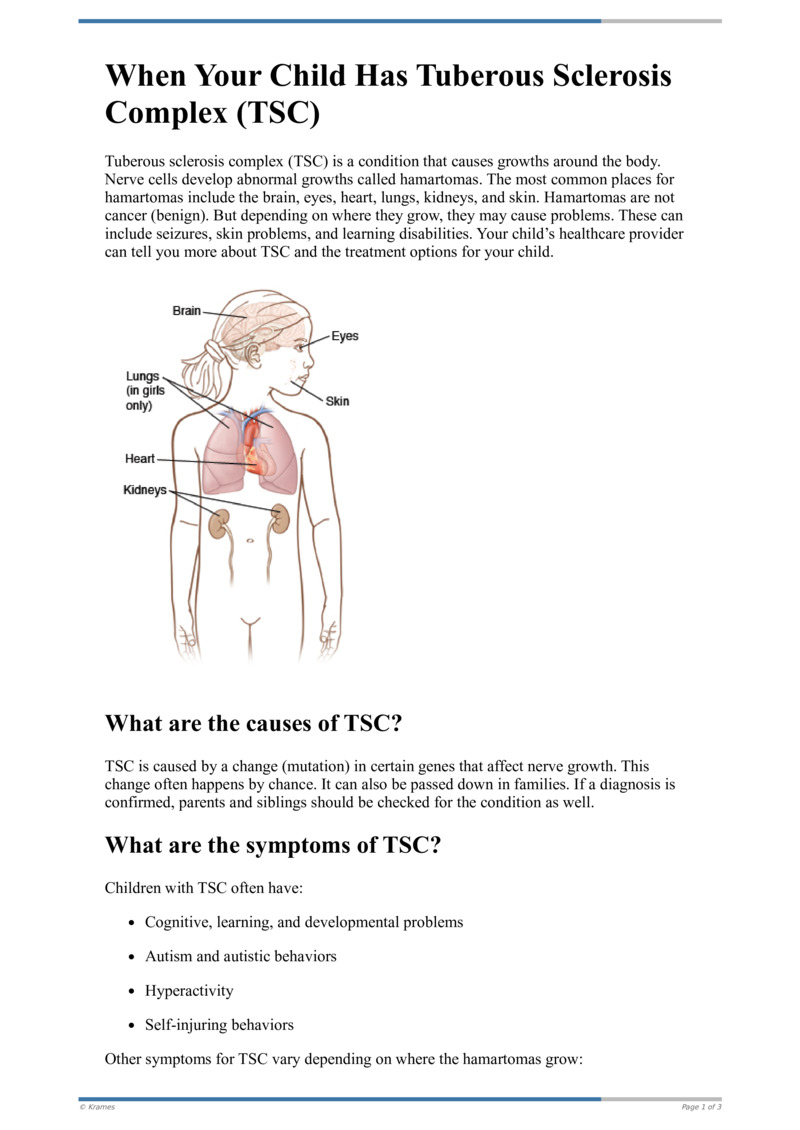 Text - When Your Child Has Tuberous Sclerosis Complex (TSC ...