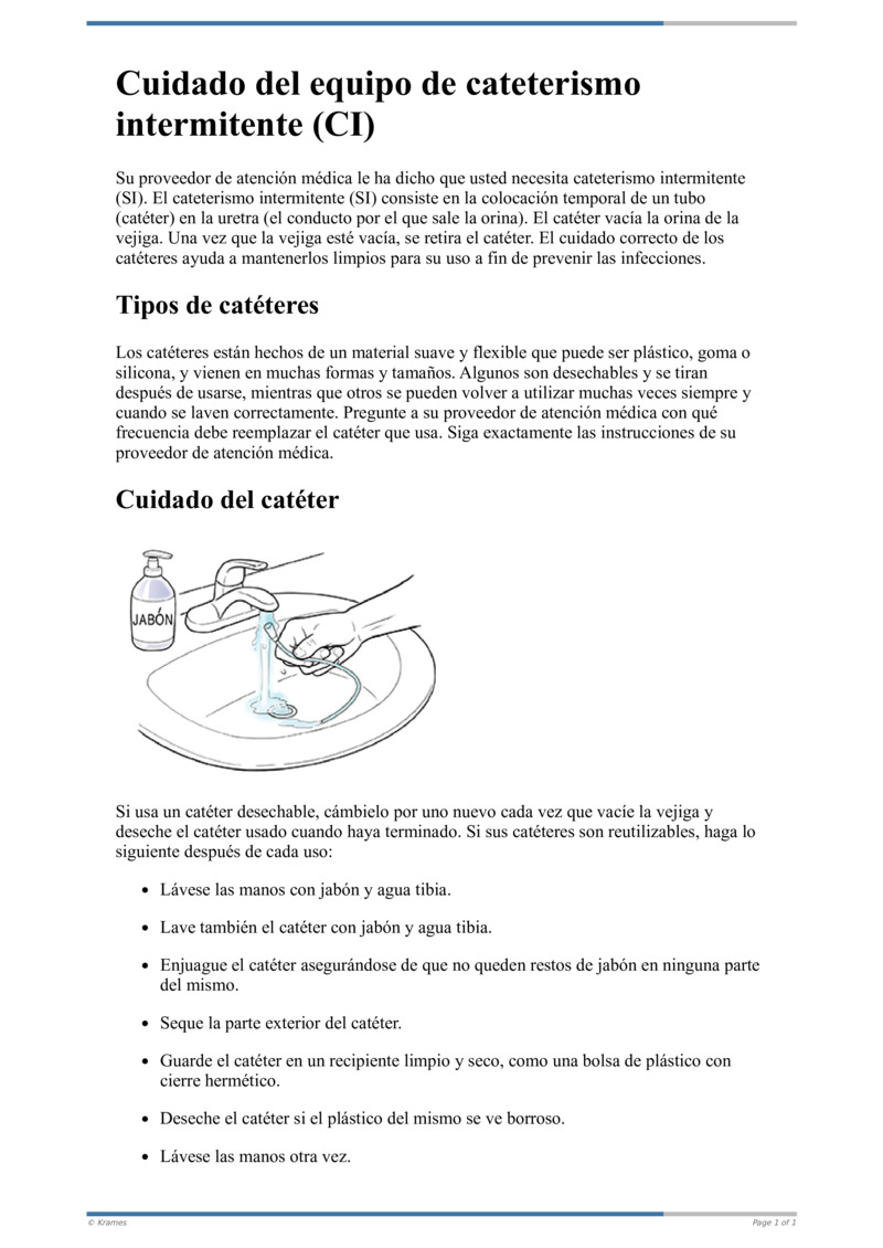 Cateterismo Intermitente