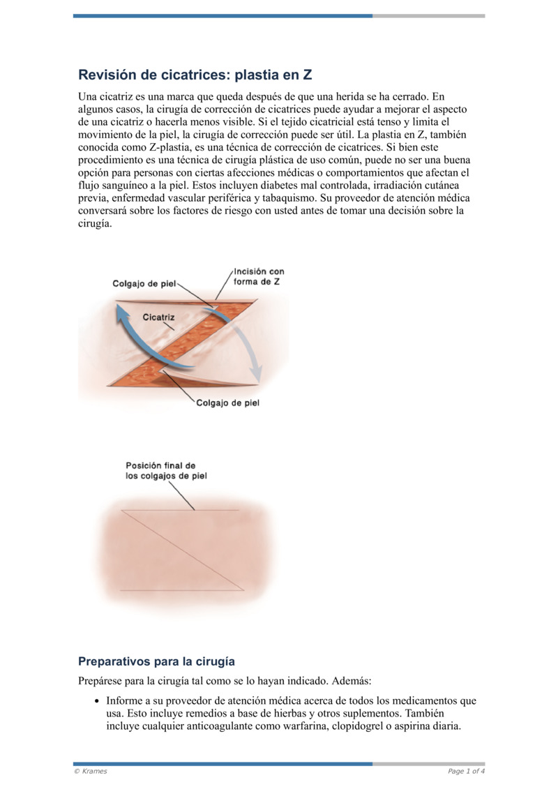 PDF - Revisión de cicatrices: plastia en Z - HealthClips Online