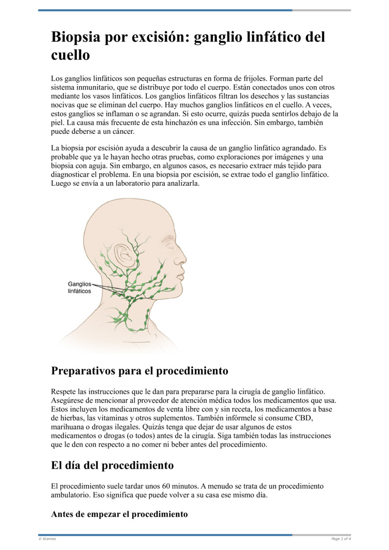 PDF - Biopsia por excisión: ganglio linfático del cuello - HealthClips ...