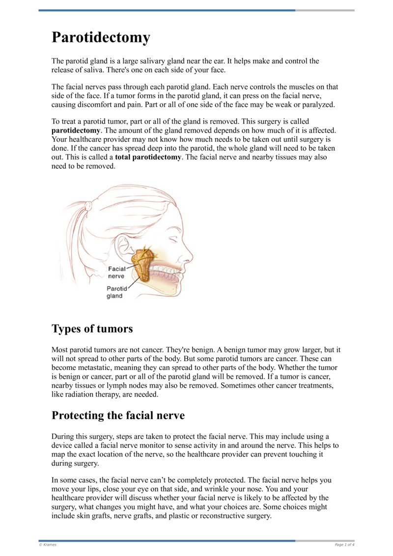 PDF - Parotidectomy - HealthClips Online