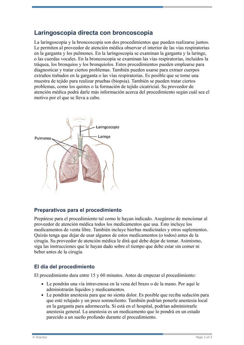 Text - Laringoscopia directa con broncoscopia - HealthClips Online
