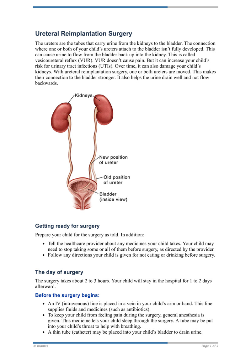 PDF - Ureteral Reimplantation Surgery - HealthClips Online