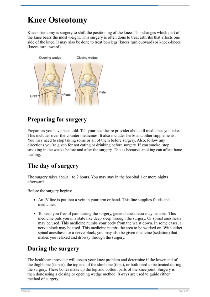 PDF - Knee Osteotomy - HealthClips Online