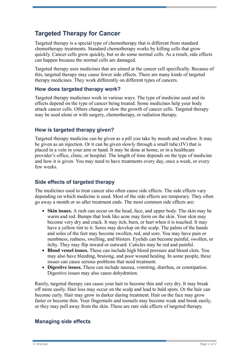 PDF - Targeted Therapy for Cancer - HealthClips Online