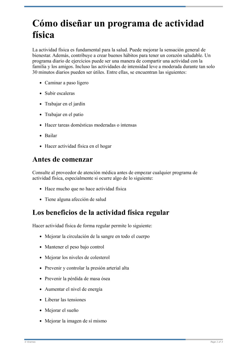 Text - ¿En qué consiste un programa de actividad física? - HealthClips ...