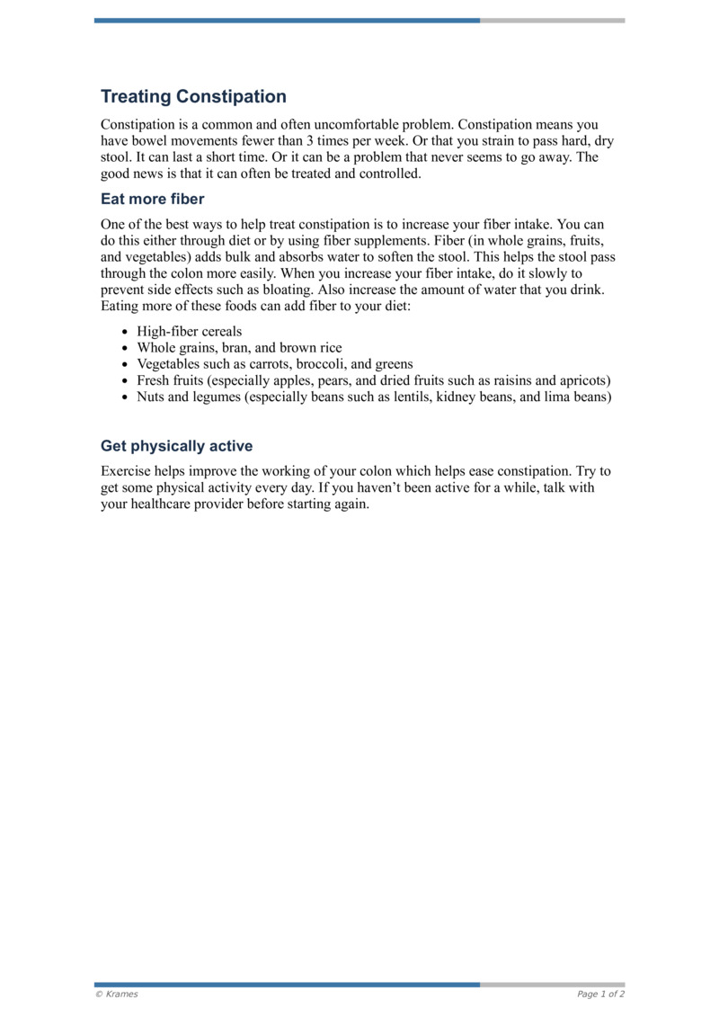 PDF - Treating Constipation - HealthClips Online