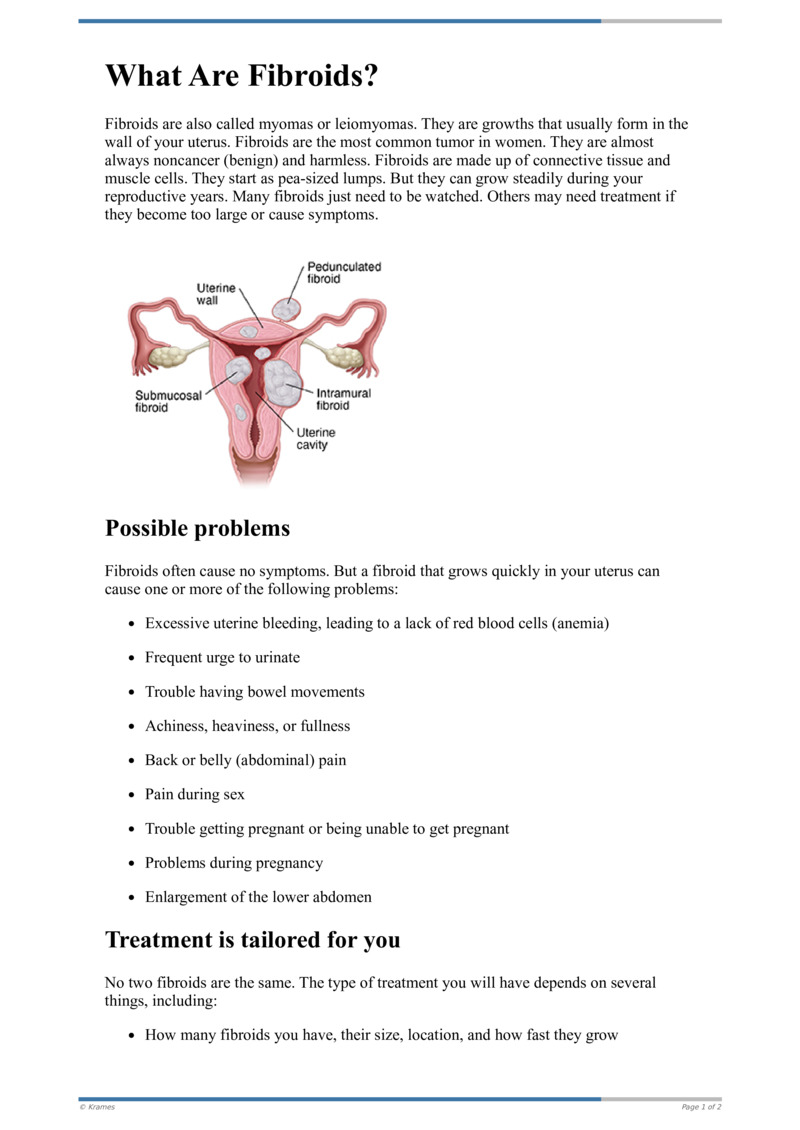 Text - What Are Fibroids? - HealthClips Online