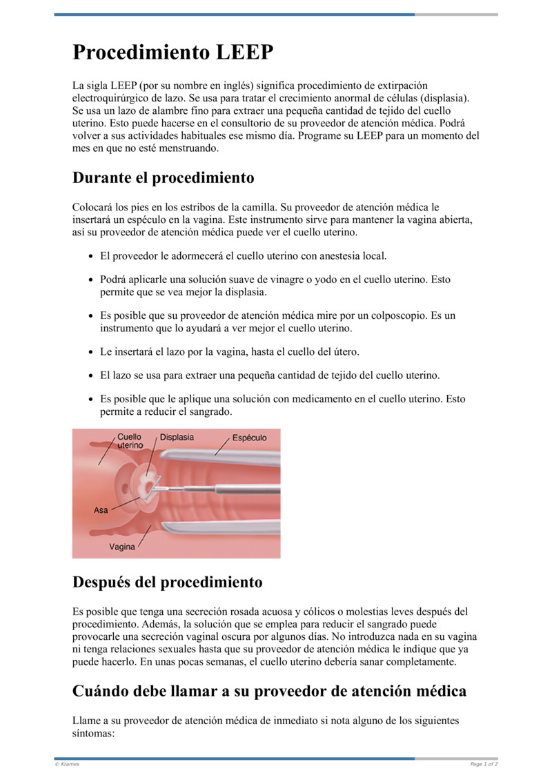 Text - Procedimiento LEEP - HealthClips Online
