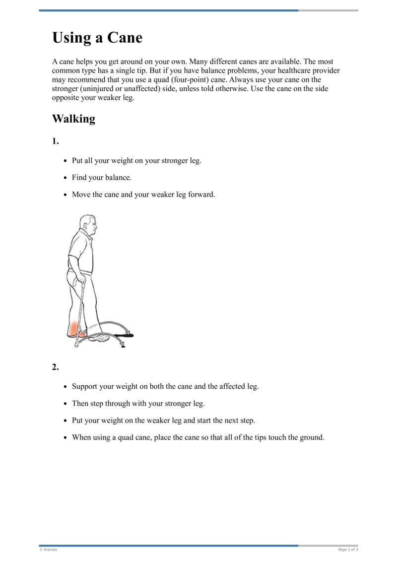 PDF - Using a Cane - HealthClips Online