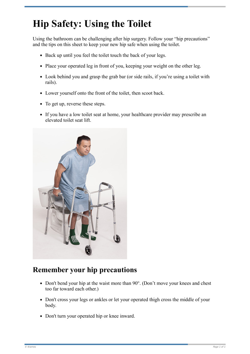 Text - Hip Safety: Using the Toilet - HealthClips Online