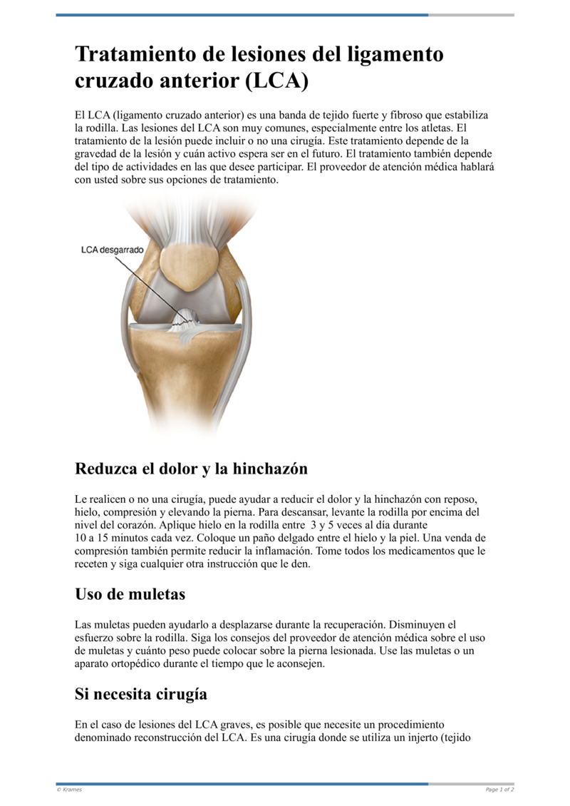 PDF - Tratamiento de lesiones del ligamento cruzado anterior (LCA ...