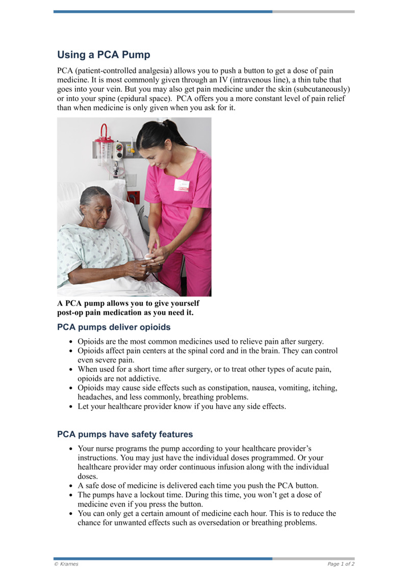 PDF - Using a PCA Pump - HealthClips Online
