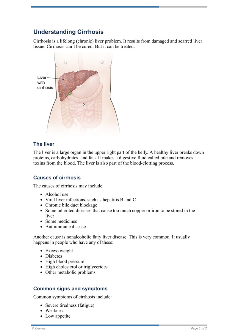 PDF - Understanding Cirrhosis - HealthClips Online
