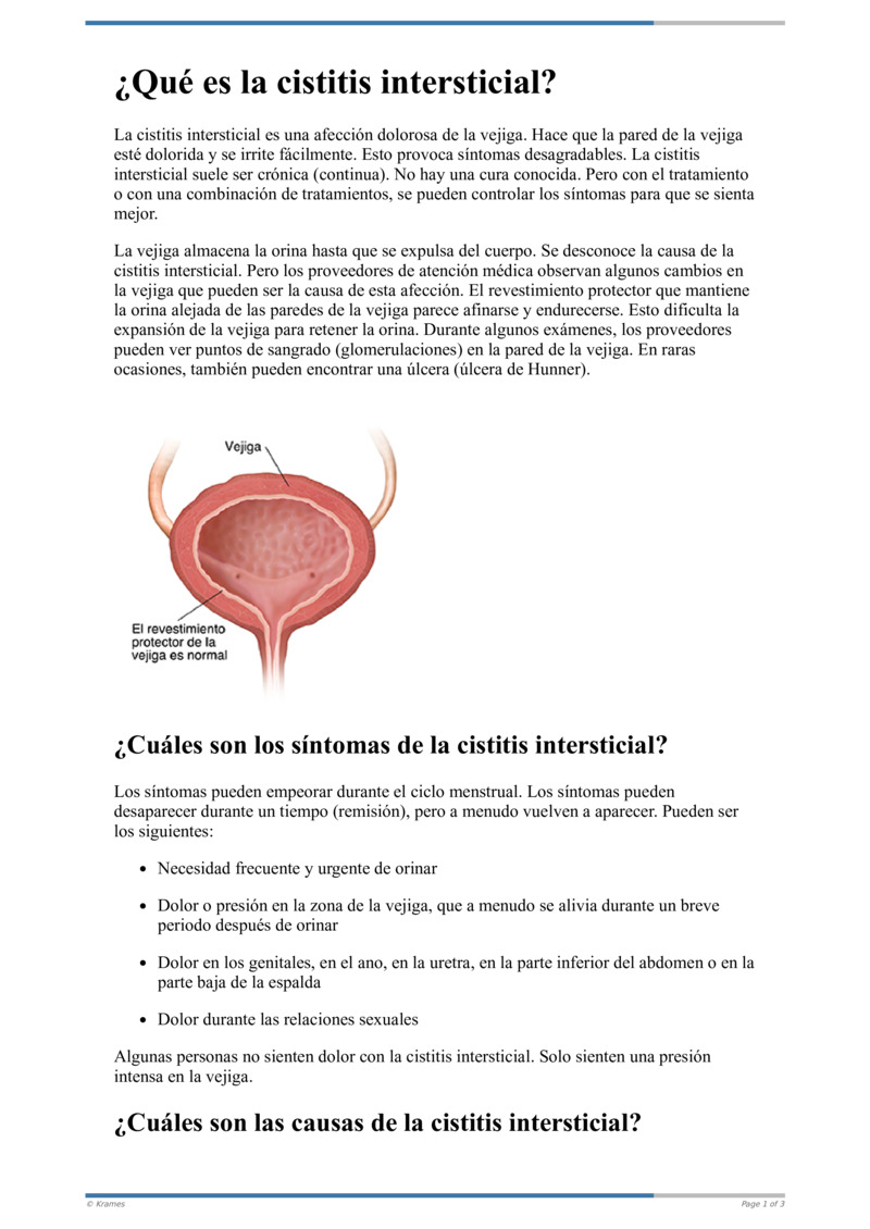 Text - ¿Qué es la cistitis intersticial? - HealthClips Online