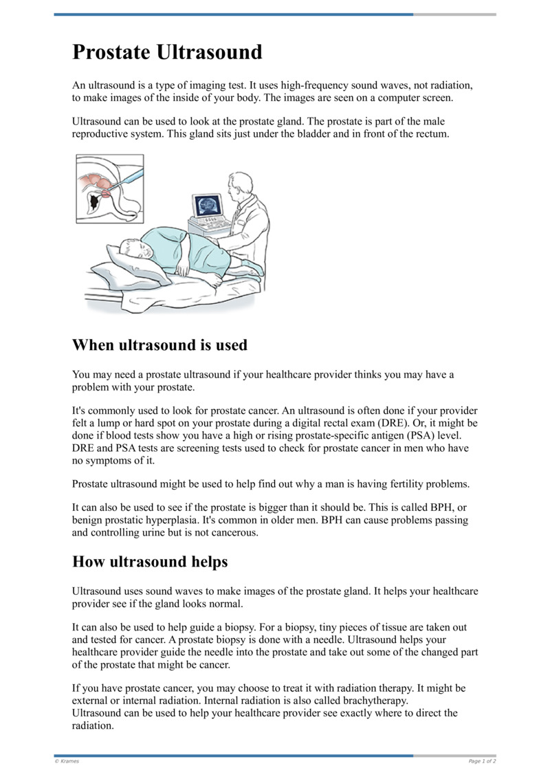 Text - Prostate Ultrasound - HealthClips Online
