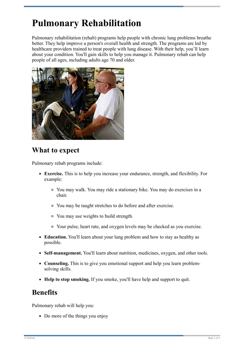 PDF - Pulmonary Rehabilitation - HealthClips Online
