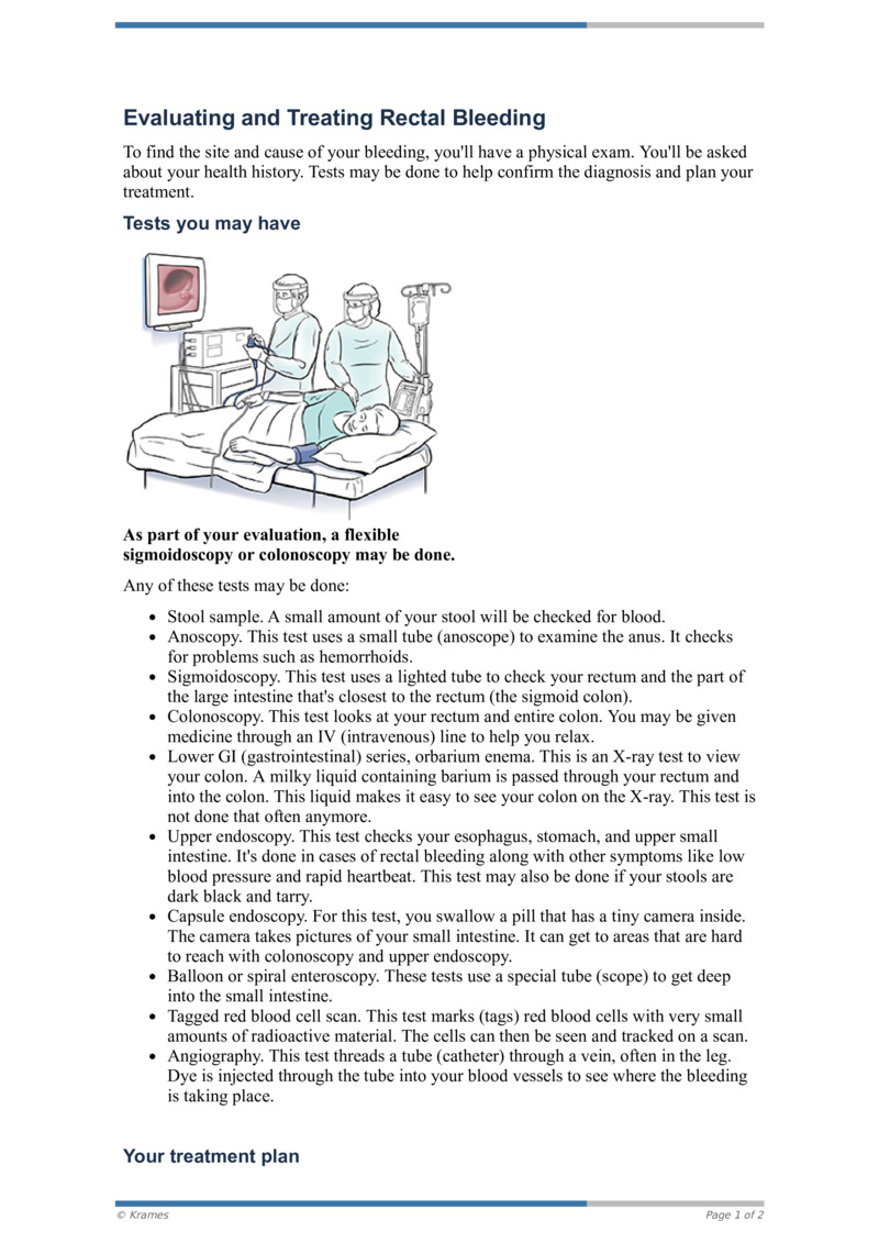 PDF - Evaluating and Treating Rectal Bleeding - HealthClips Online