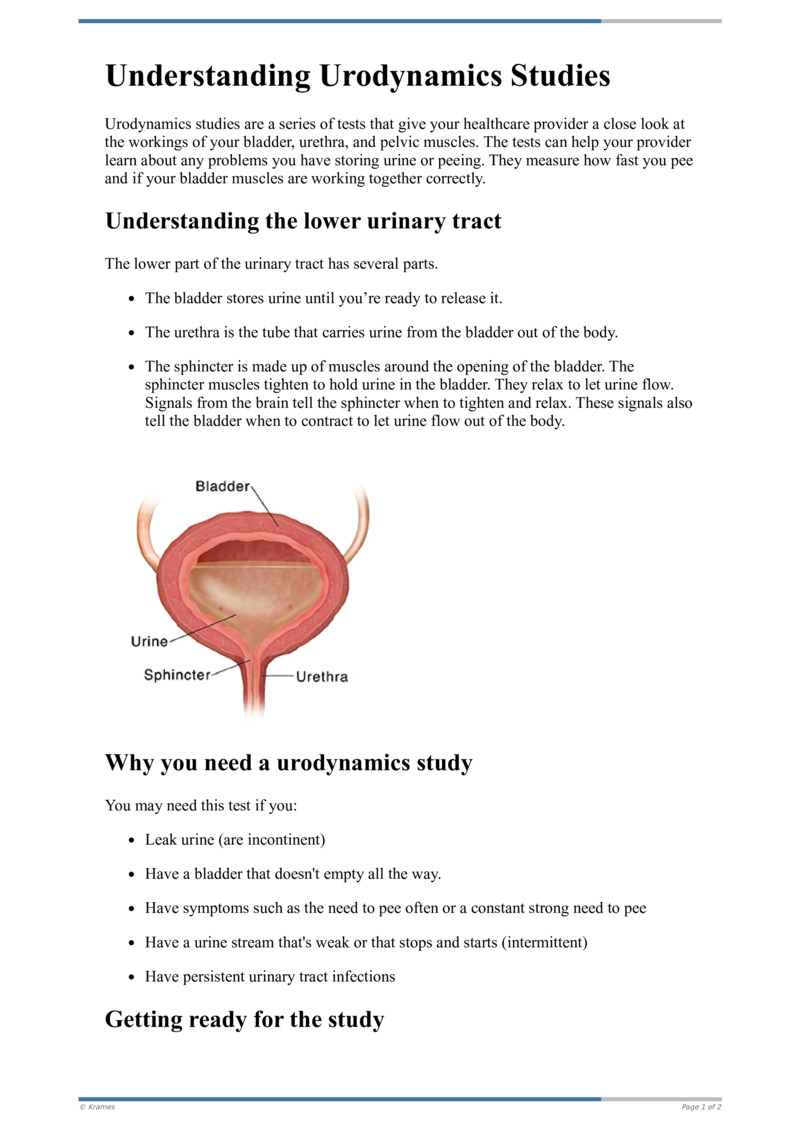 Text - Understanding Urodynamics Studies - HealthClips Online