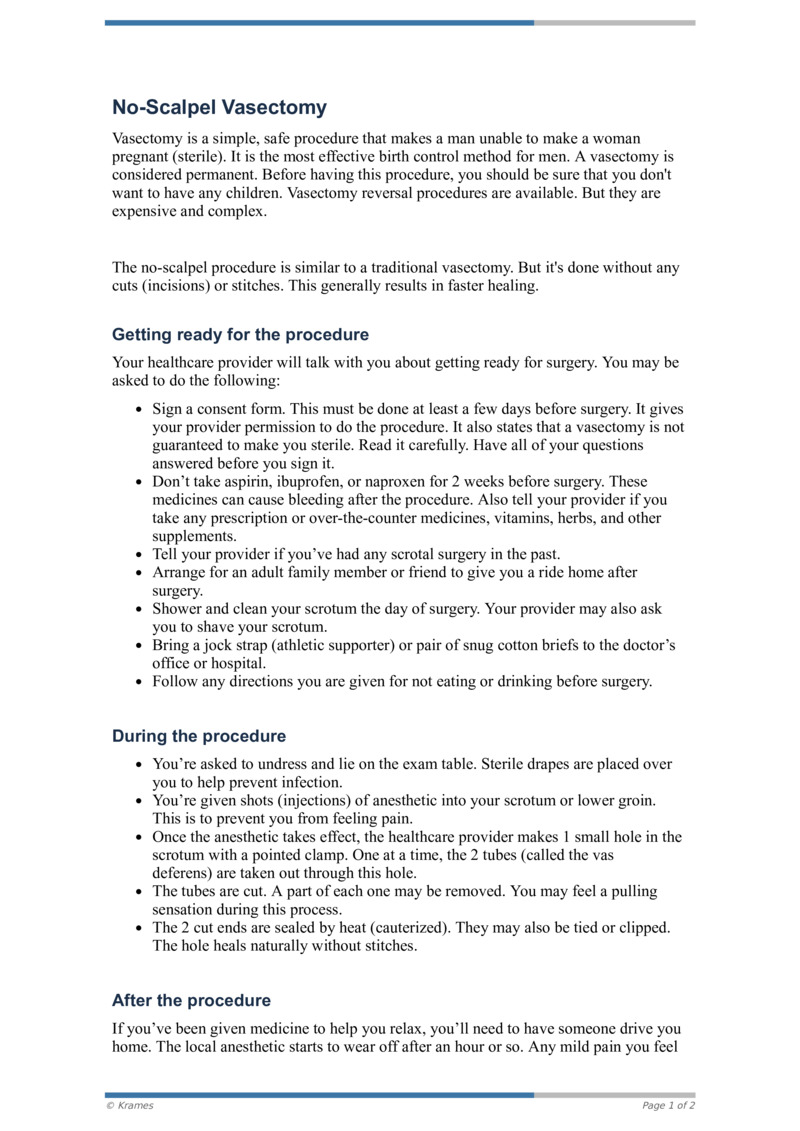 PDF - No-Scalpel Vasectomy - HealthClips Online