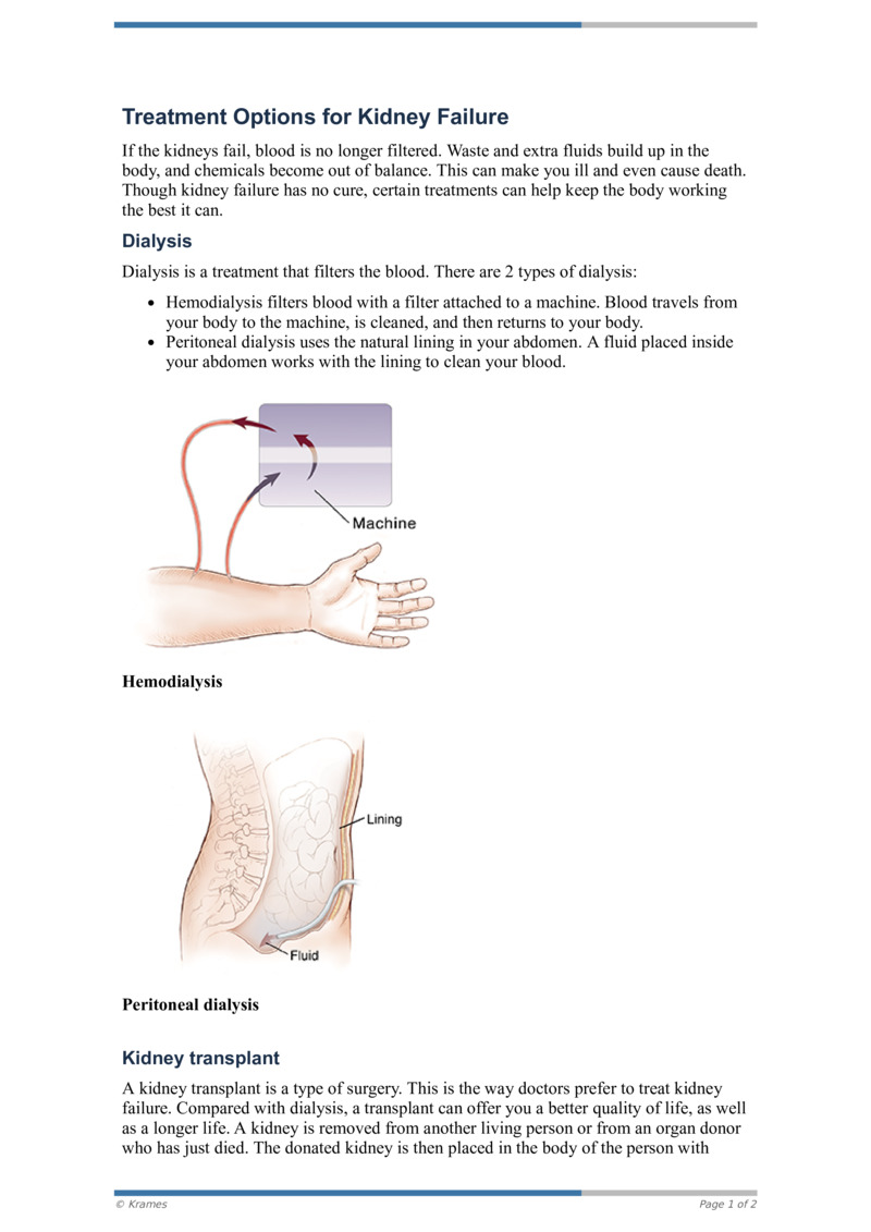 PDF - Treatment Options for Kidney Failure - HealthClips Online