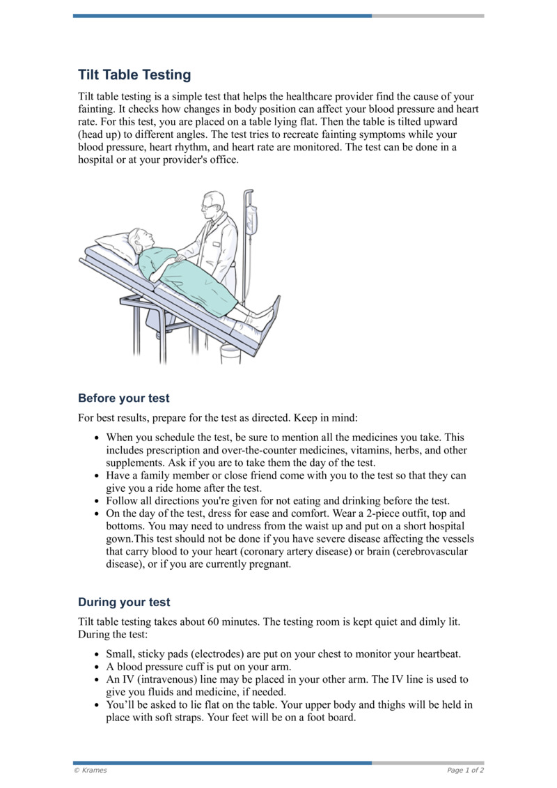 PDF Tilt Table Testing HealthClips Online PDF Tilt Table Testing HealthClips Online