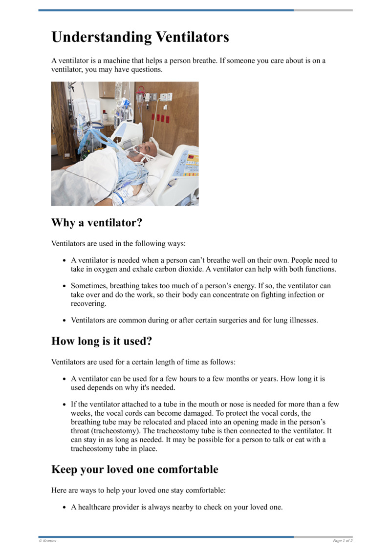 Text - Understanding Ventilators - HealthClips Online
