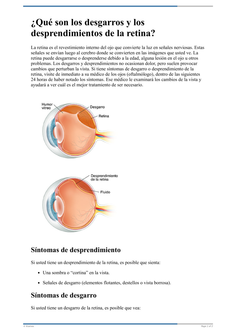 Text - ¿Qué son los desgarros y los desprendimientos de la retina ...