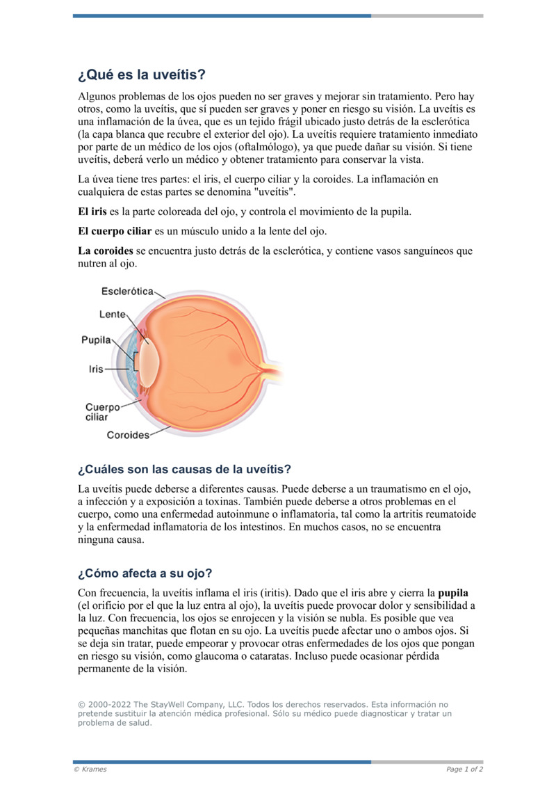 Pdf ¿qué Es La Uveítis Healthclips Online