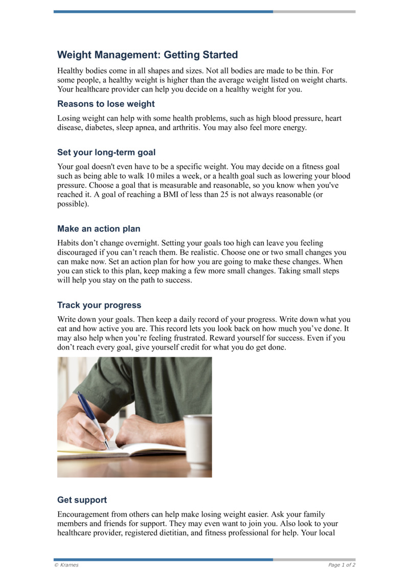 PDF - Weight Management: Getting Started - HealthClips Online