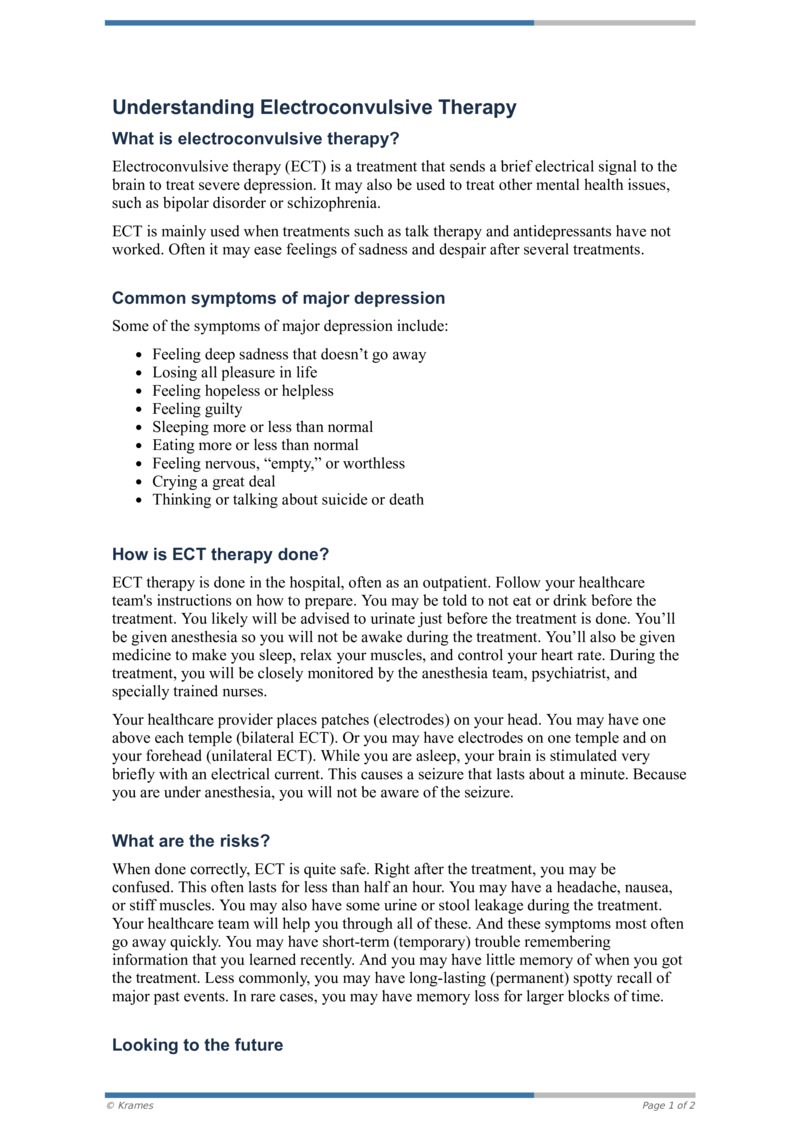 PDF - Understanding Electroconvulsive Therapy - HealthClips Online