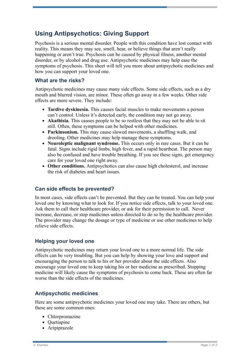 PDF - Using Antipsychotics-Giving Support - HealthClips Online