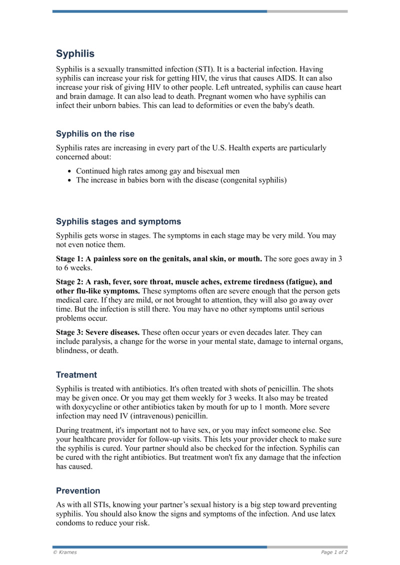PDF - Syphilis - HealthClips Online