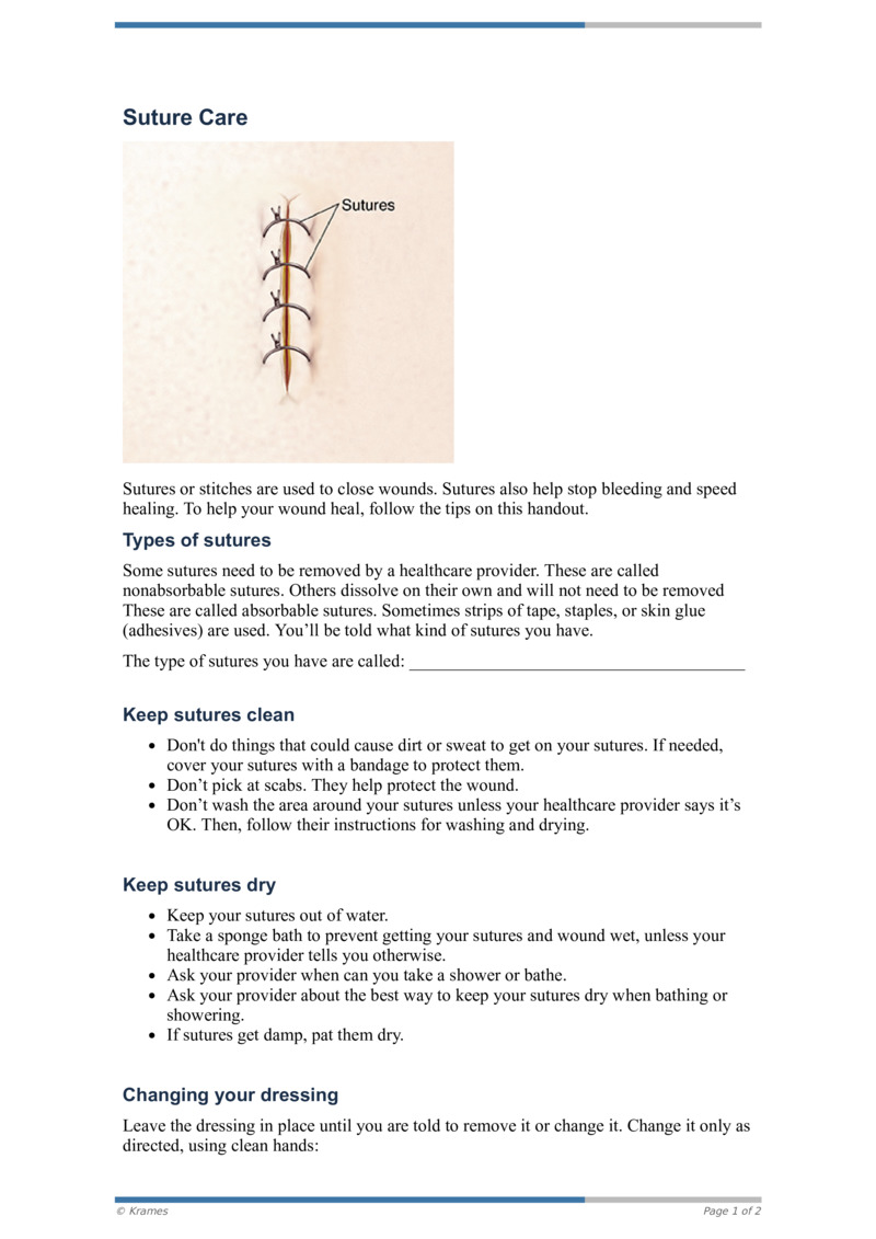 PDF - Suture Care - HealthClips Online