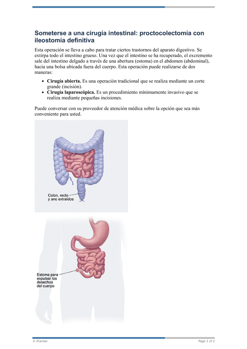 PDF - Someterse a una cirugía intestinal: proctocolectomía con ...