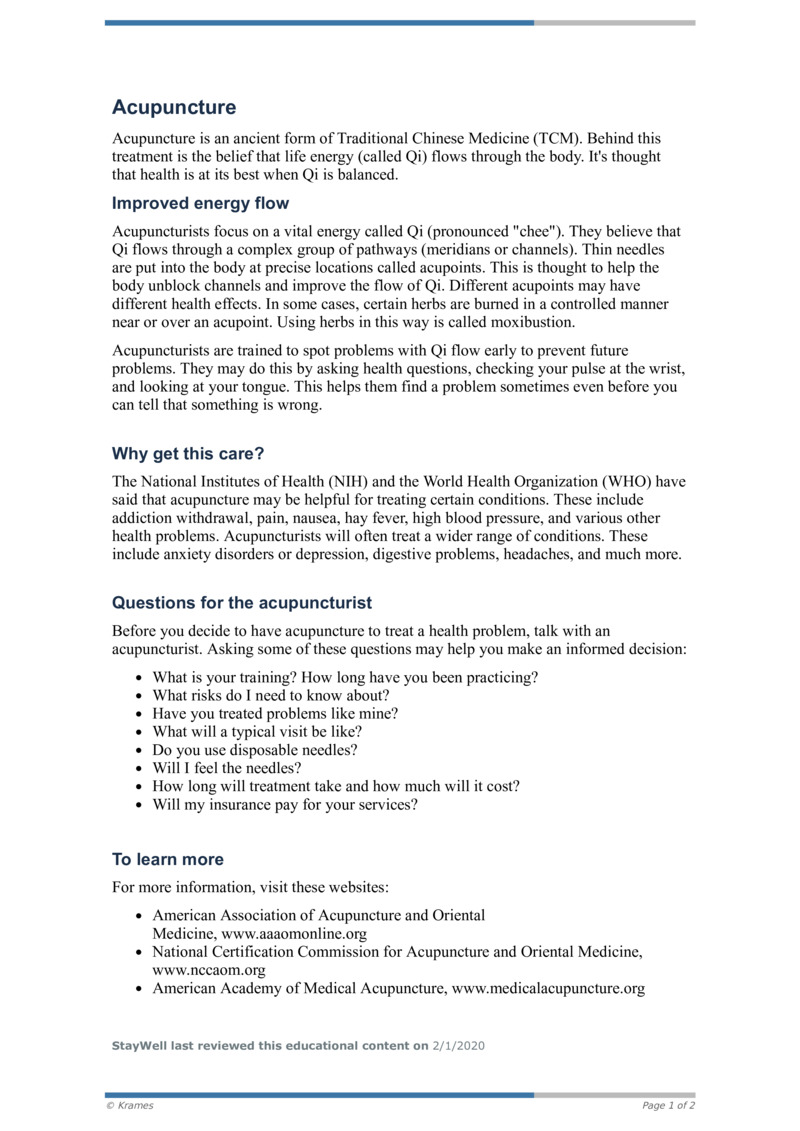 PDF - Understanding Acupuncture - HealthClips Online