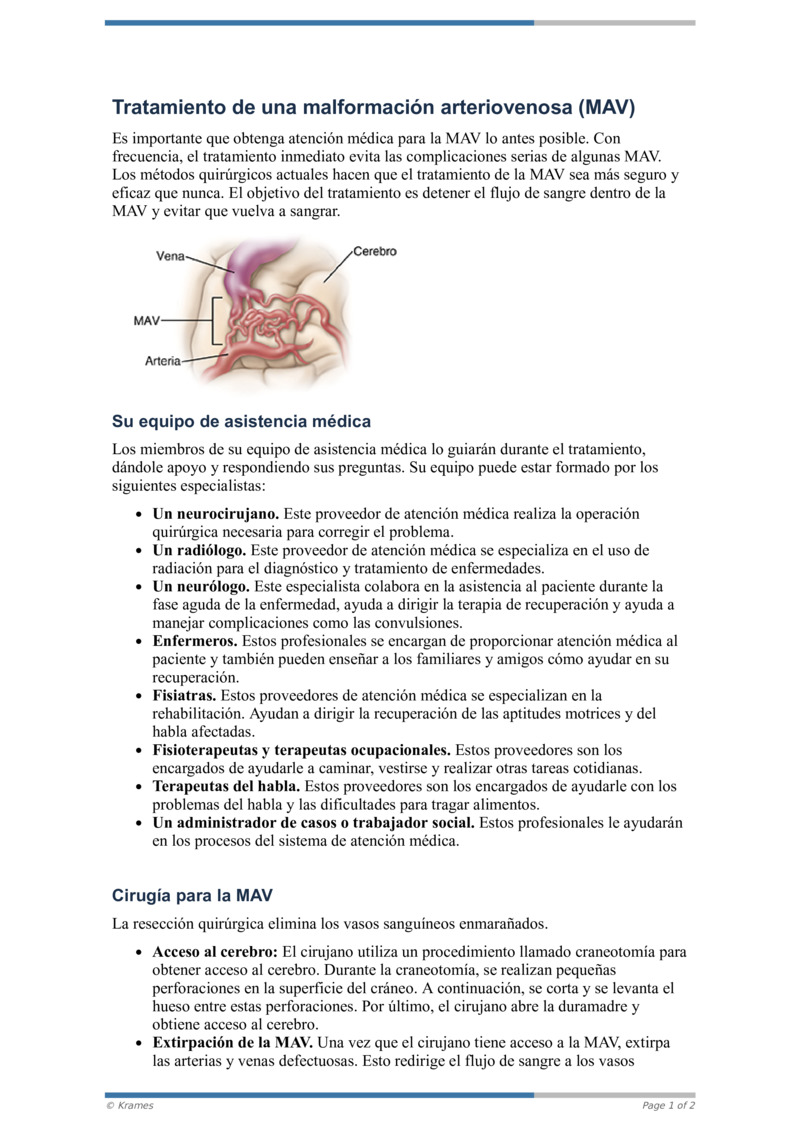 PDF - Tratamiento de una malformación arteriovenosa (MAV) - HealthClips ...
