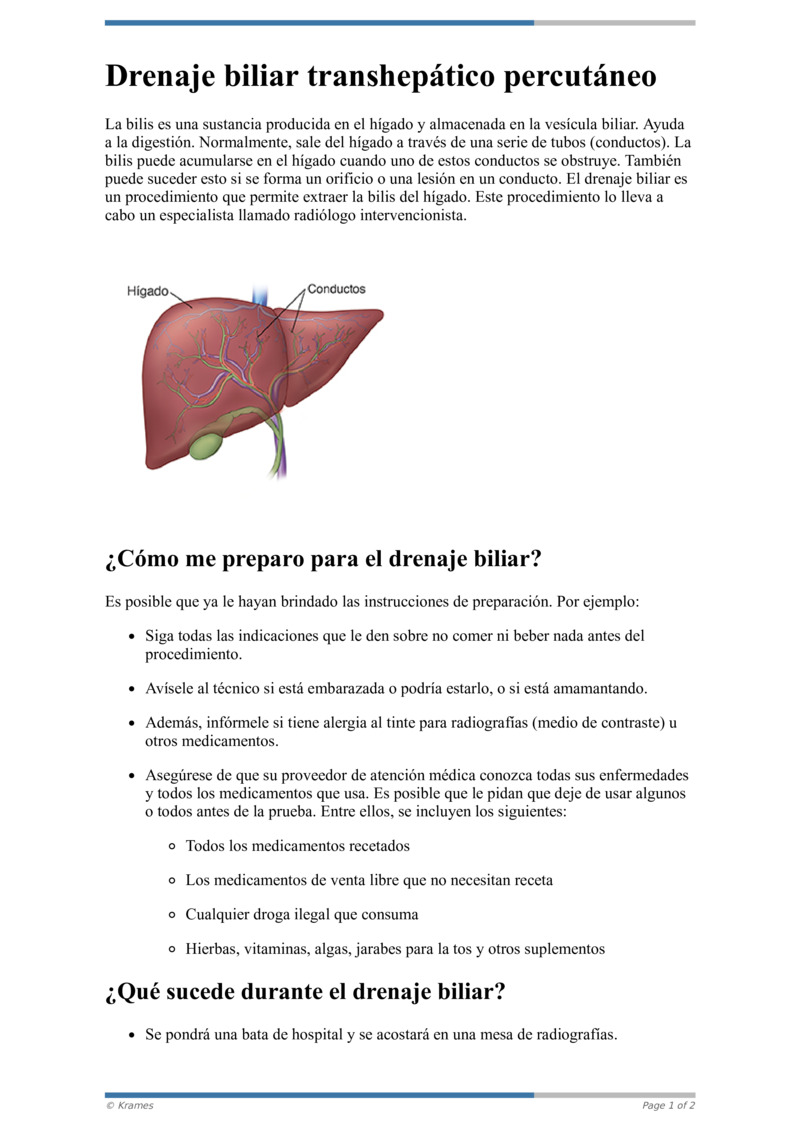 Text - Drenaje biliar transhepático percutáneo - HealthClips Online