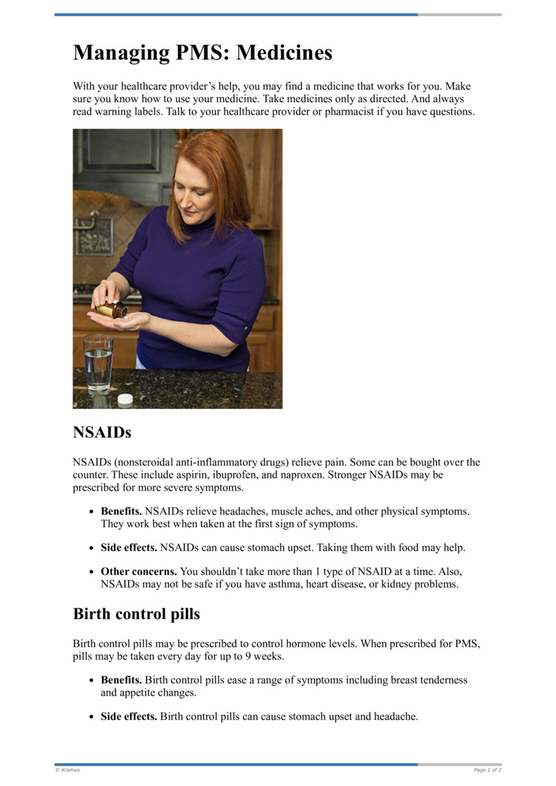 Text - Managing PMS: Medications - HealthClips Online