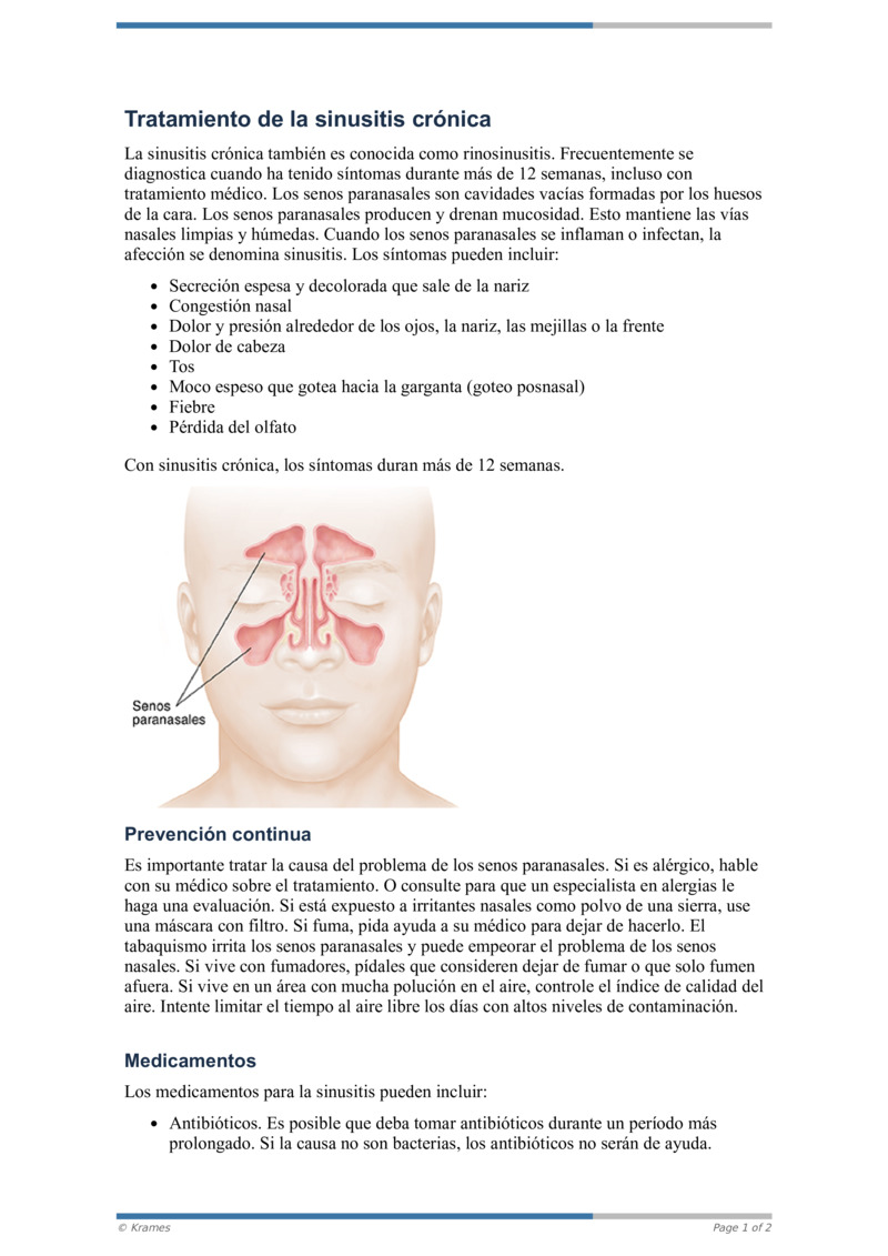 Sinusitis Crónica: Definición, Diagnóstico Y Tratamiento – MAHZGY