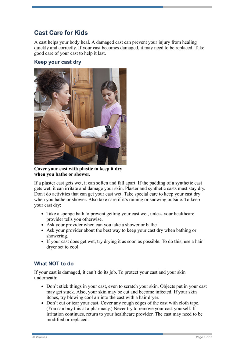 PDF - Cast Care for Kids - HealthClips Online