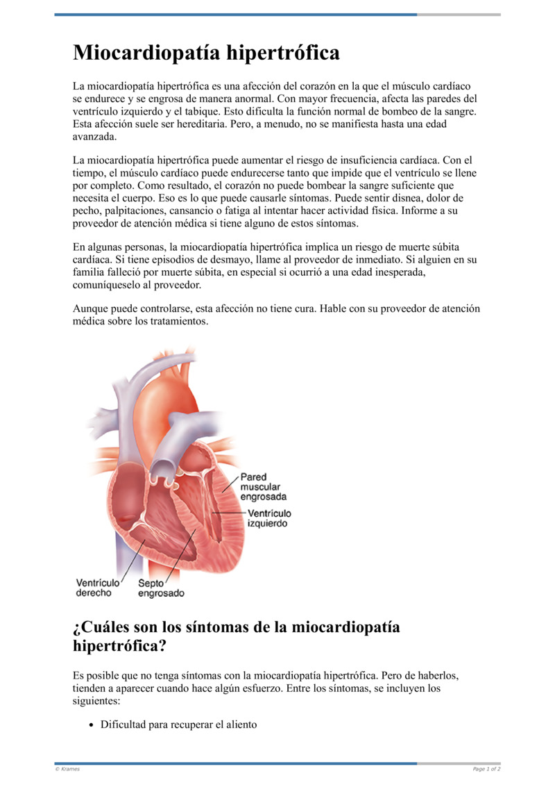 Text - Miocardiopatía hipertrófica - HealthClips Online