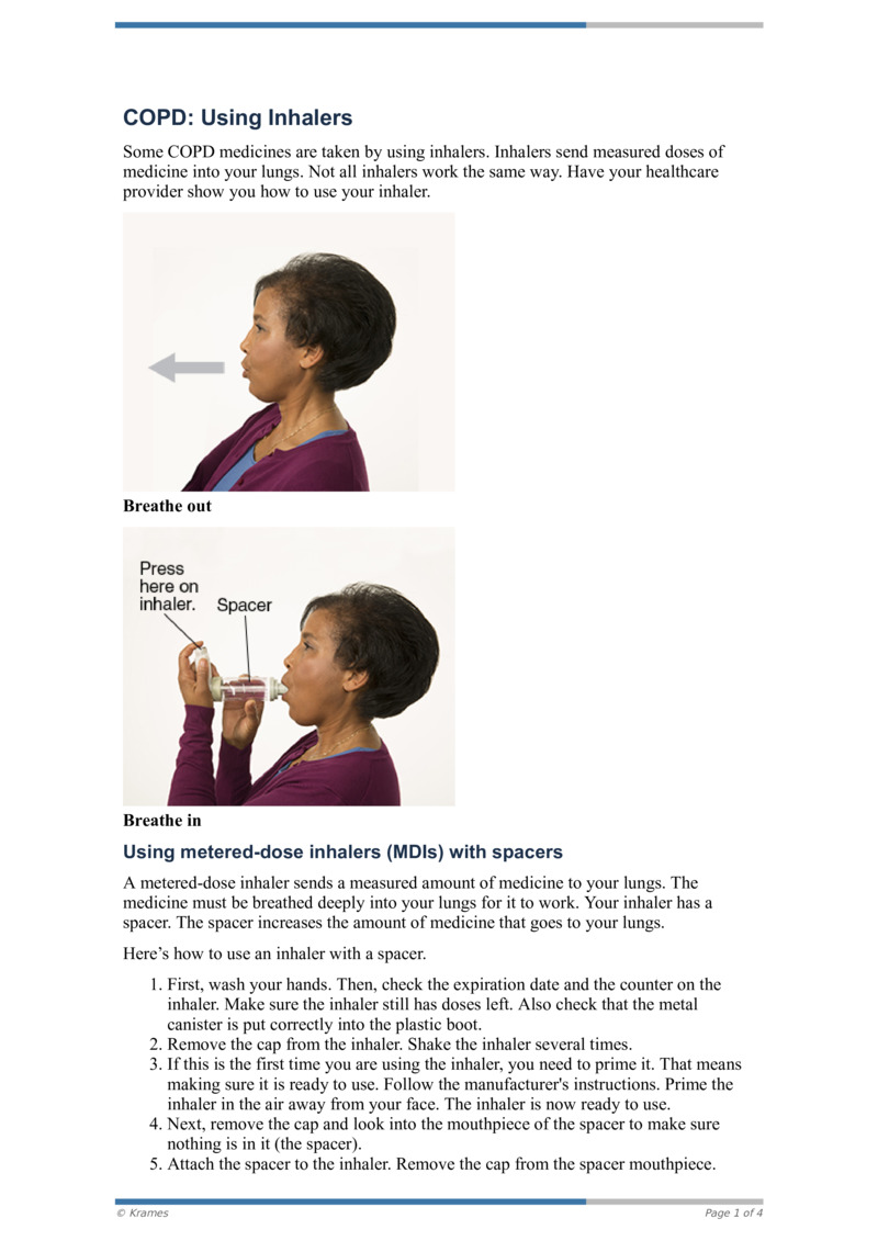PDF - COPD: Using Inhalers - HealthClips Online