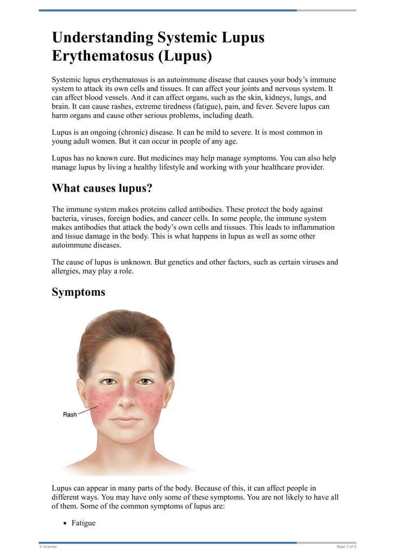Text - Understanding Systemic Lupus Erythematosus (Lupus) - HealthClips ...