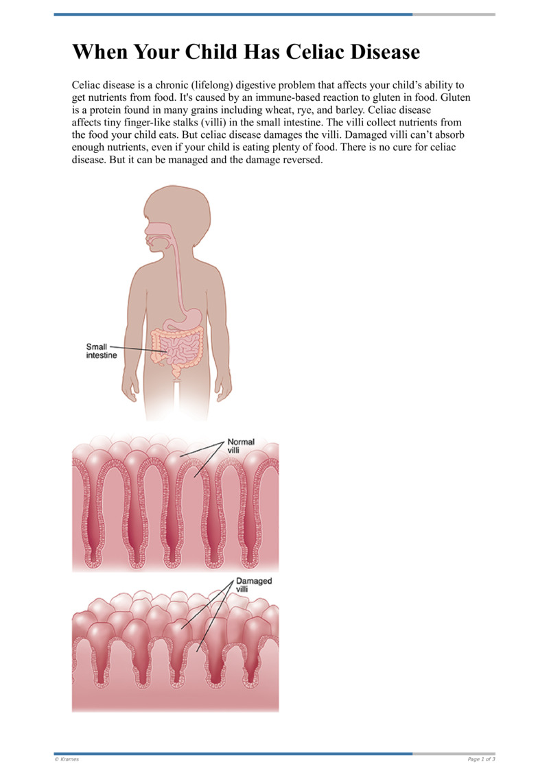Text - When Your Child Has Celiac Disease - HealthClips Online